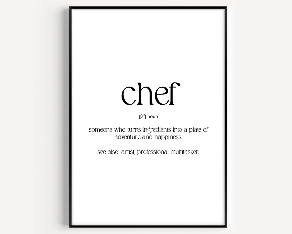 Chef Definition Print - Magic Posters
