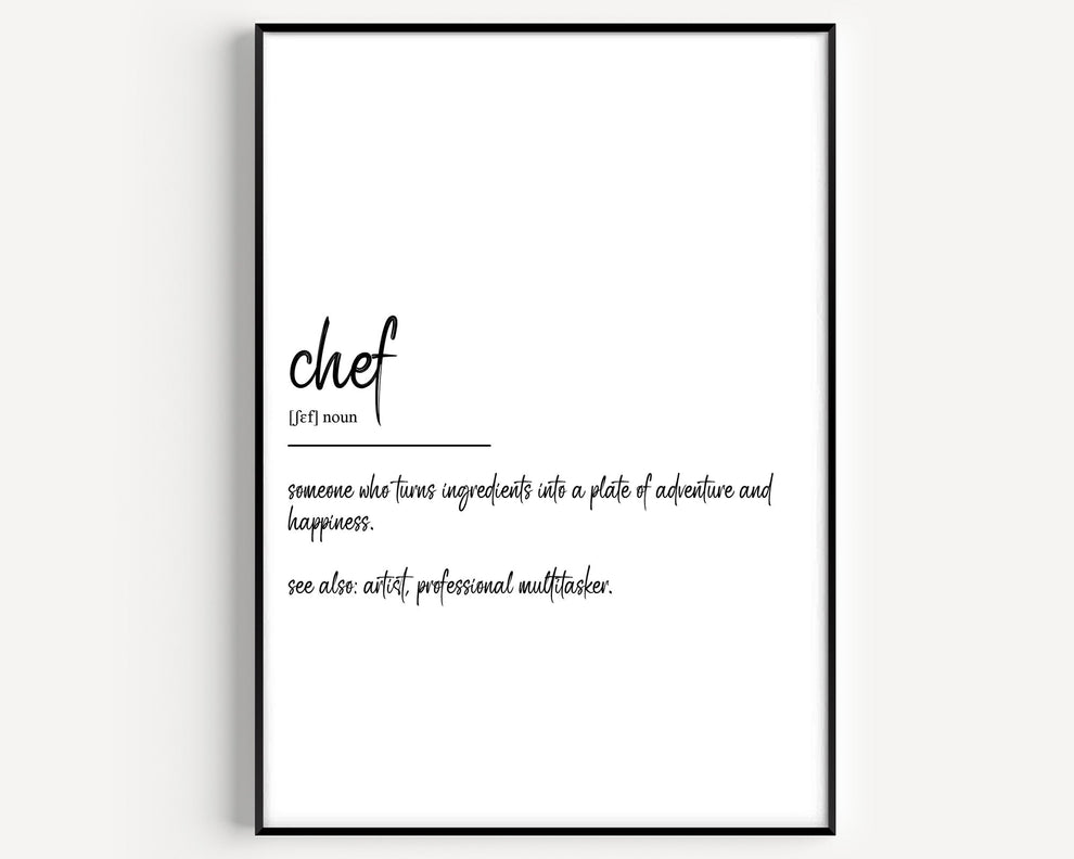 Chef Definition Print - Magic Posters