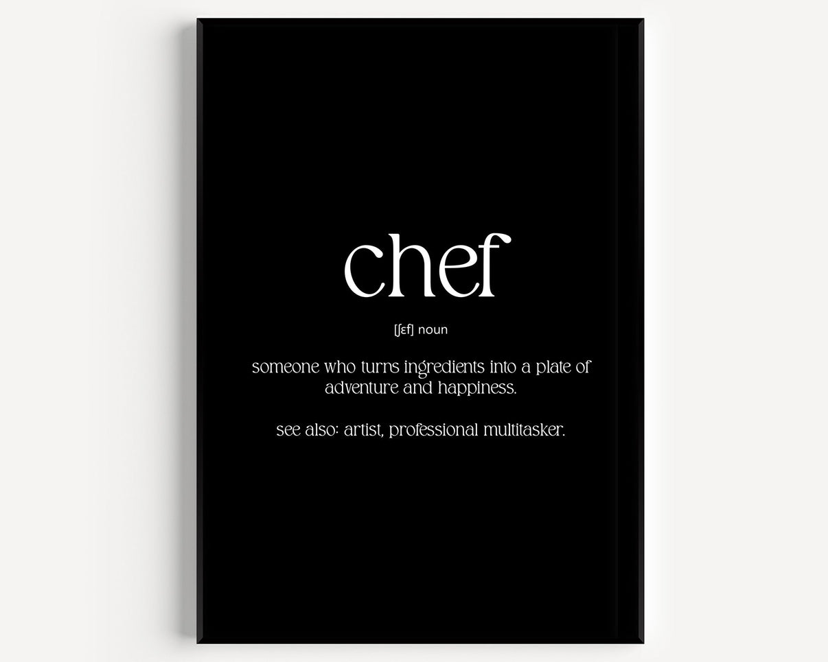 Chef Definition Print - Magic Posters