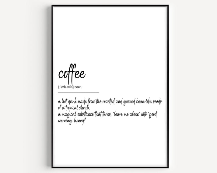 Coffee Definition Print V2 - Magic Posters