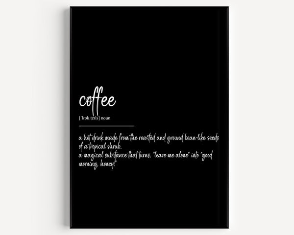Coffee Definition Print V2 - Magic Posters