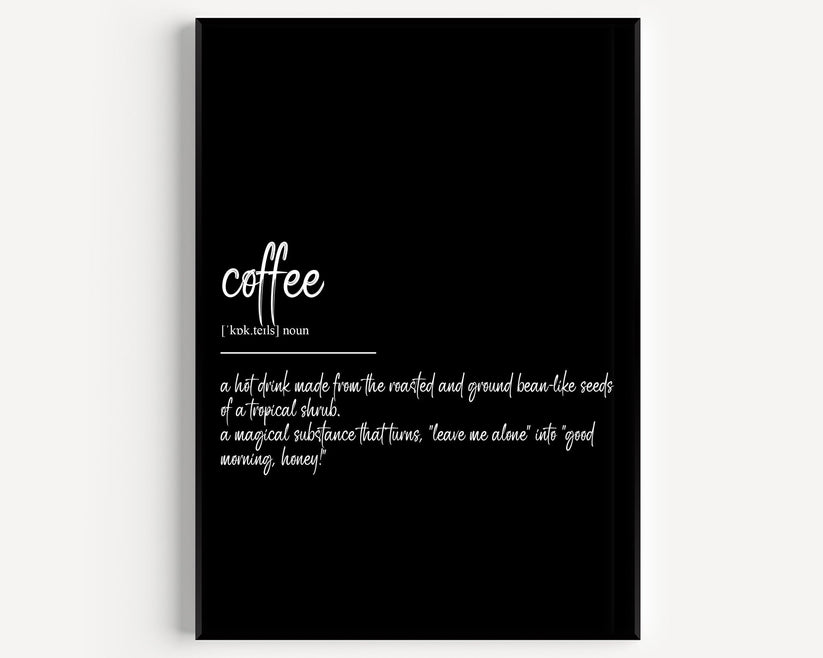 Coffee Definition Print V2 - Magic Posters